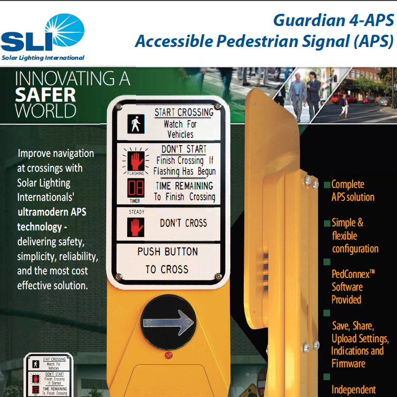 Solar Powered Pedestrian Crosswalk Beacons